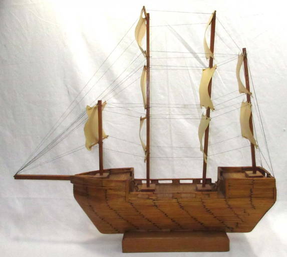 Folkart Matchstick Ship