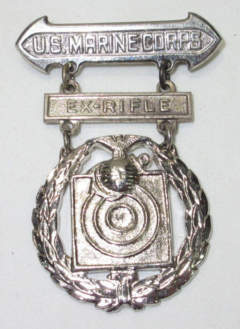 Usmc Ex Rifle Medal Sterling