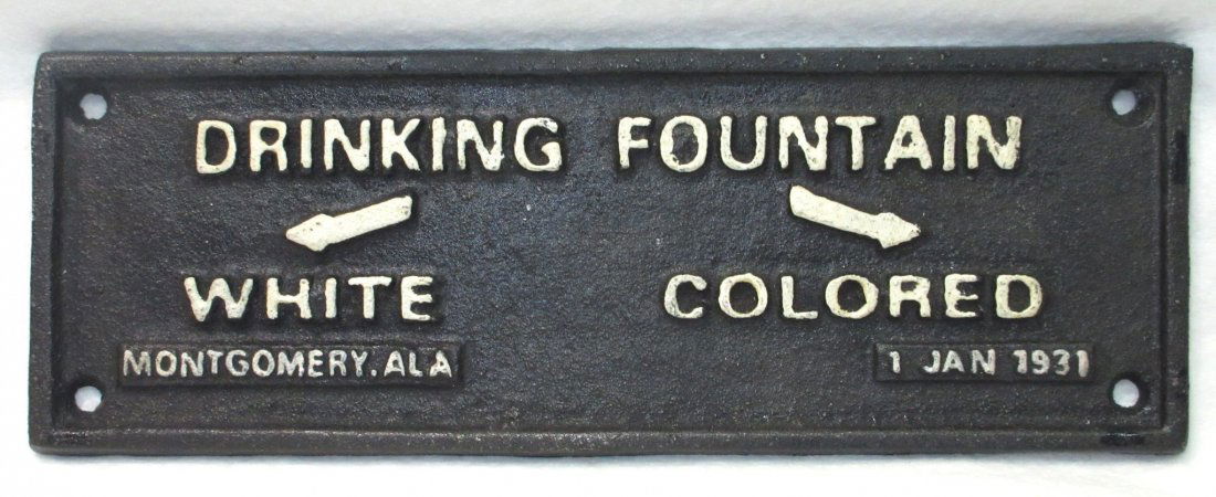 Modern C.i. Colored /white Drinking Fountain Sign