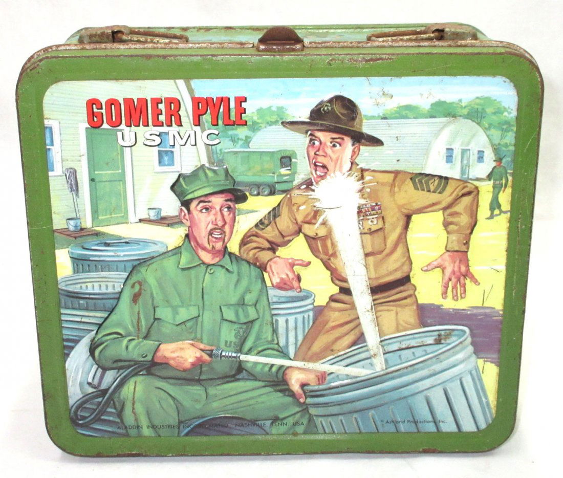1966 GOMER PYLE USMC LUNCH BOX - Apr 01, 2015 | Soulis Auctions in MO