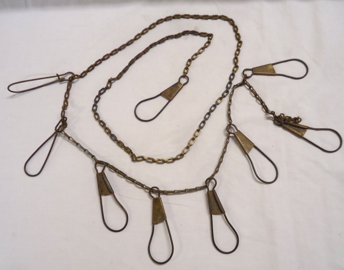 Vintage Brass Fish Stringer