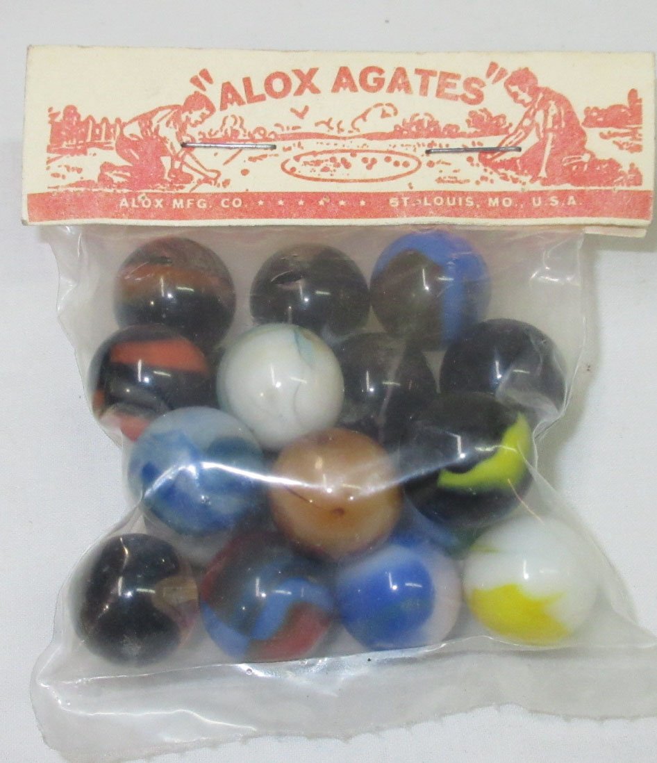Bag of "Alox Agates" Marbles - Sep 12, 2016 | Martin Auction Co. in IL