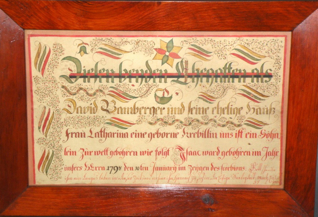 Bomberger Family Fraktur