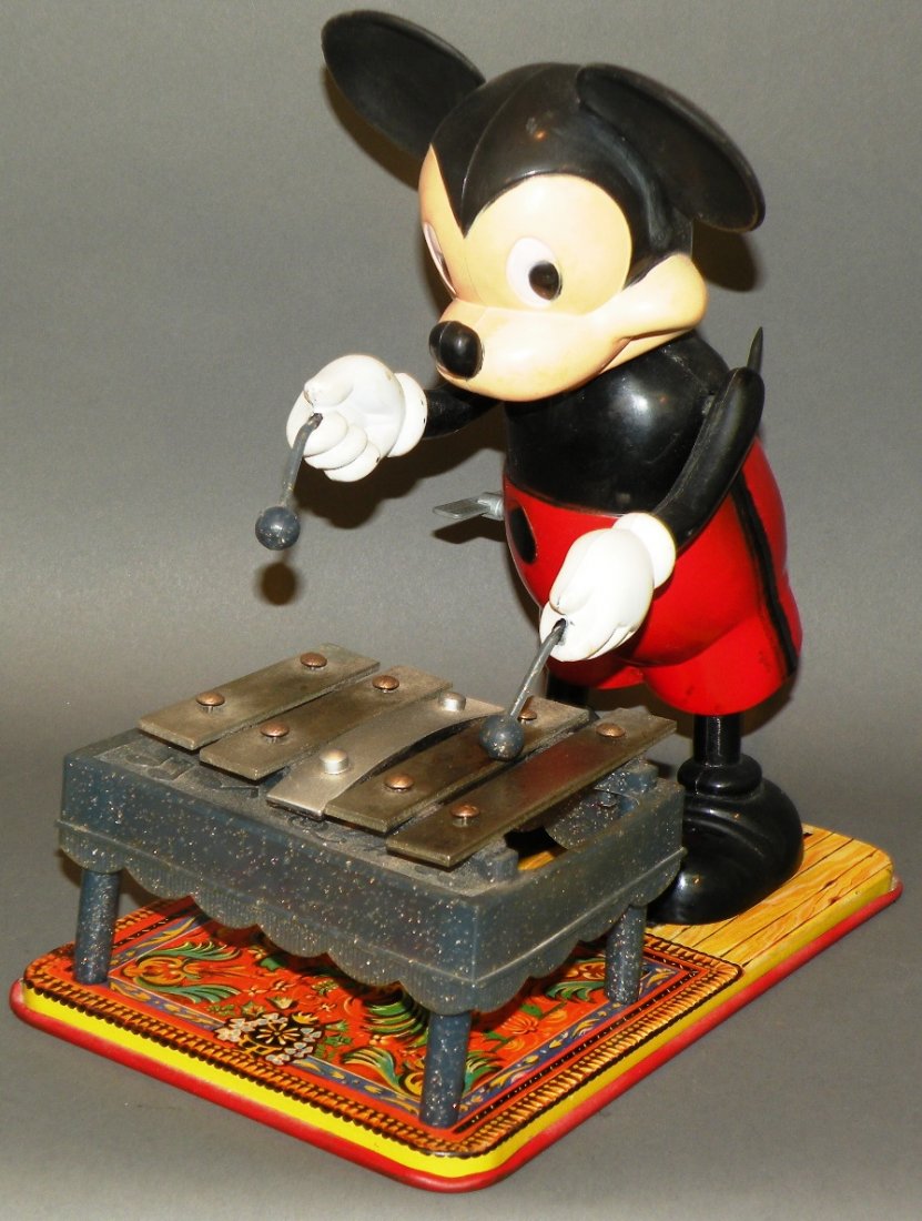 Mickey Mouse xylophone player wind-up toy