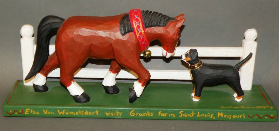Jonathan Bastian Horse & Dog Carving