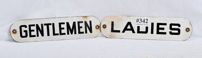 Two Porcelian Ladies & Gentlemen Signs