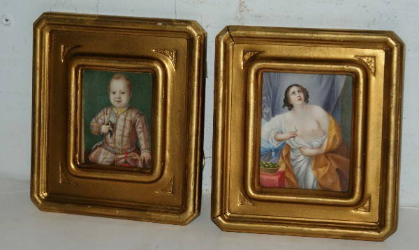 Pair Of Ivory Portrait Miniatures