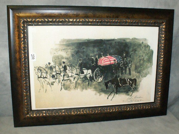 Leroy neiman lithograph ,John F Kennedy funeral signed