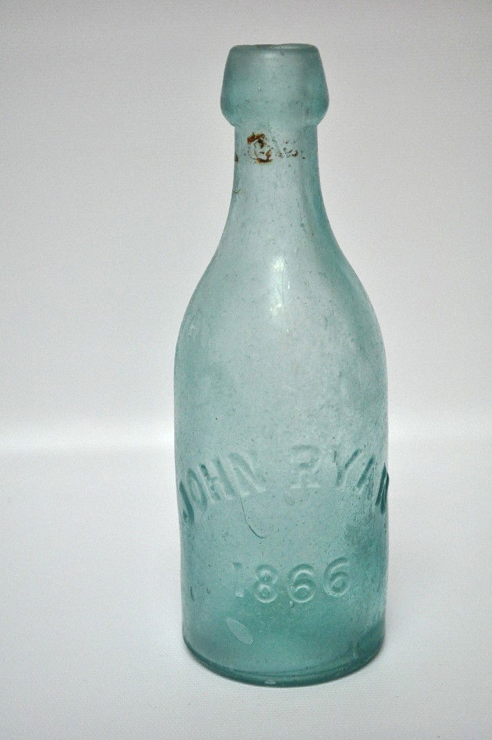 115: JOHN RYAN 1866 ANTIQUE BOTTLE