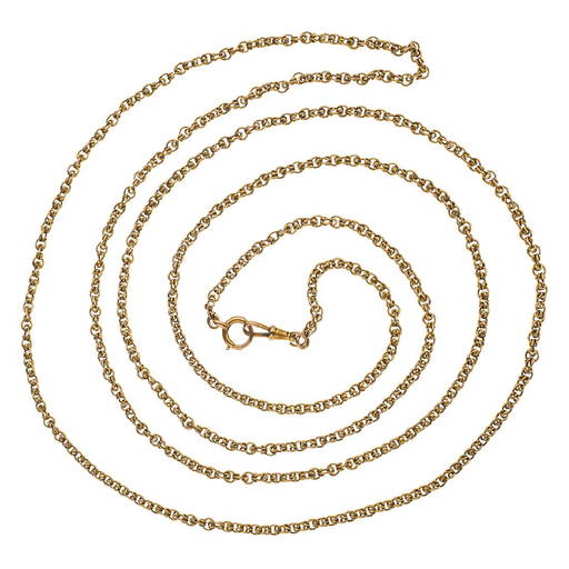 An 18k Yellow Gold Pocket Watch Chain.