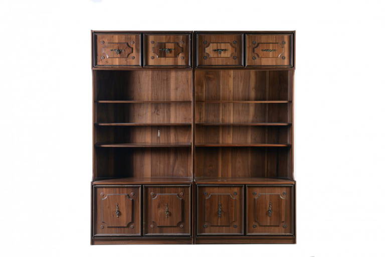 Par De Libreros. En Madera Laminada. Cada Uno Con 2