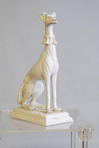 White Italian Greyhound Statue