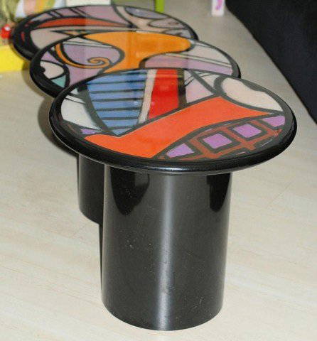 Nest Of 3 Picasso Style Tables
