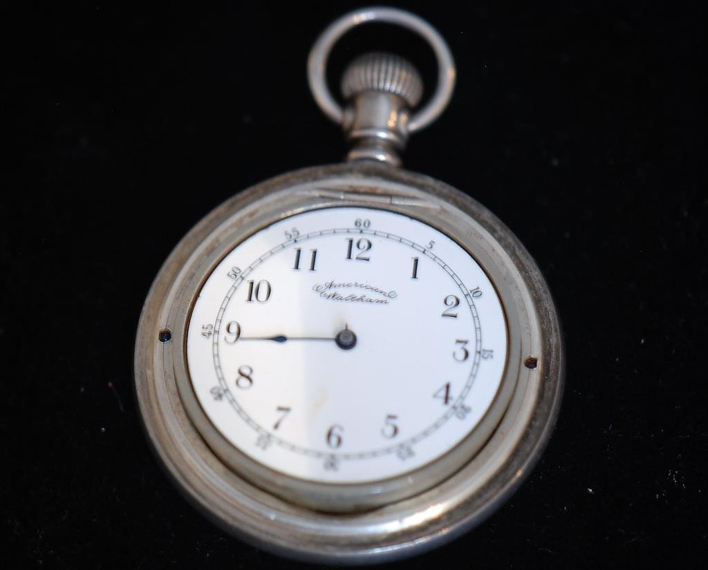 Antique Coin Silver Open Face Pocket Watch
