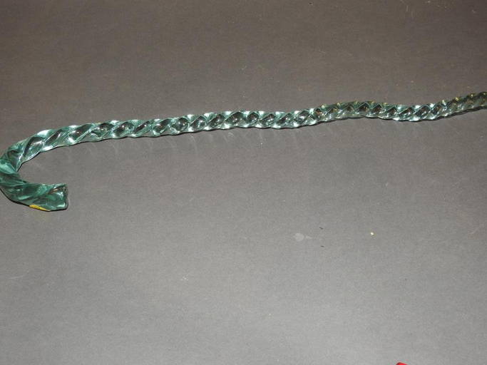 Antique Aquamarine Colored Parade Cane