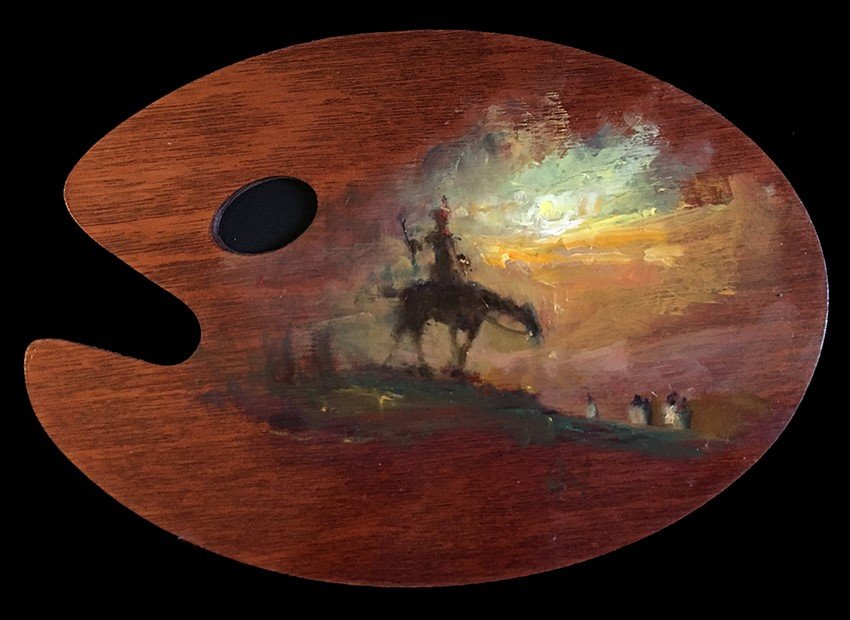 Painted "Art Palette" by David A. Leffel