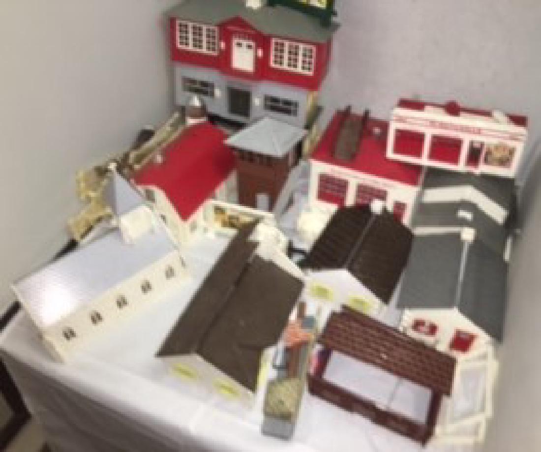Large Assortment of Plasticville O Gauge Buildings