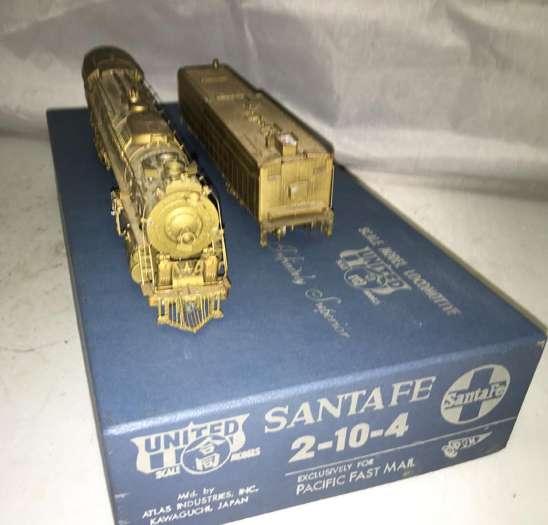 Pfm Brass Santa Fe Ho Scale 2 10 4 Steam Engine And