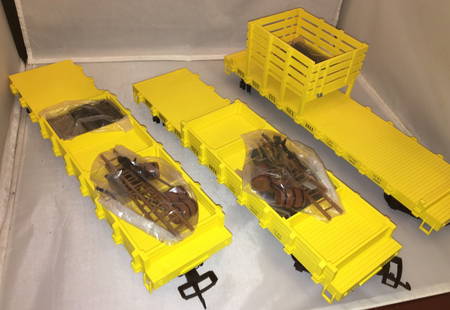 G Scale Work Caboose, Boxcar, & Gondola Car