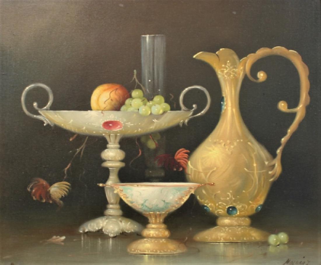 Molnár Oil Painting on Canvas, Still Life