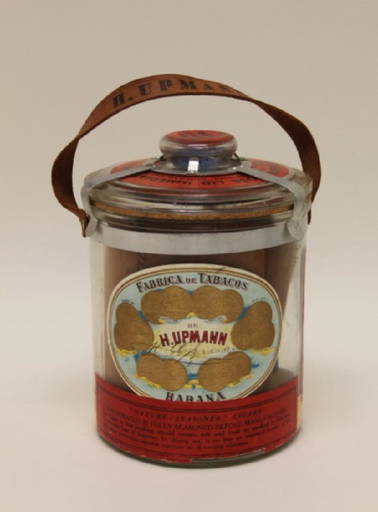 Pre Cuban Embargo H. Upmann 50 Cigar Humidor Jar