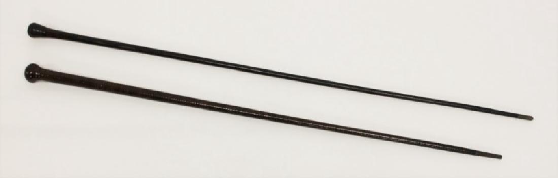 1940's Stacked Leather & Steel Core Swagger Sticks