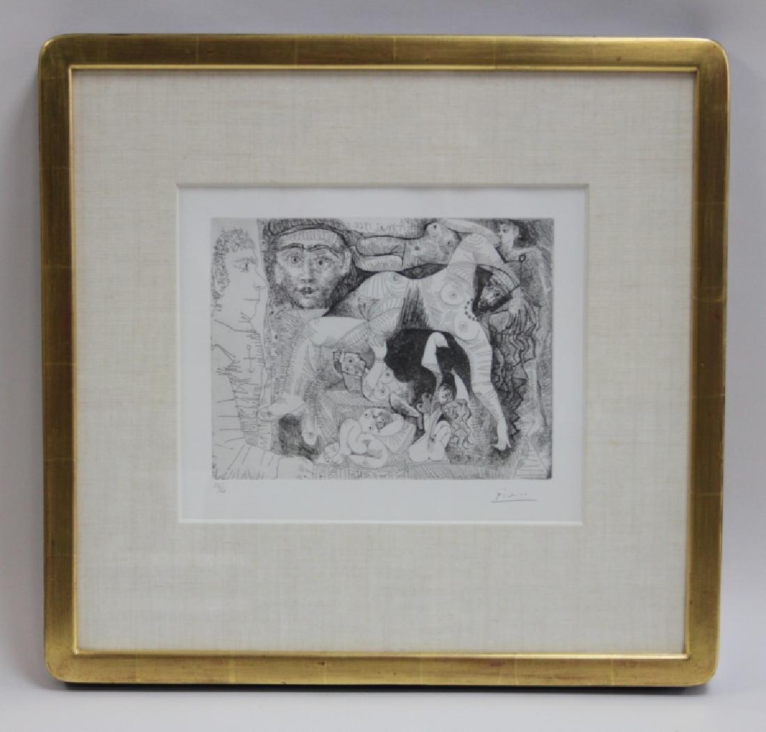 Pablo Picasso Original May 1968 Drypoint Etching