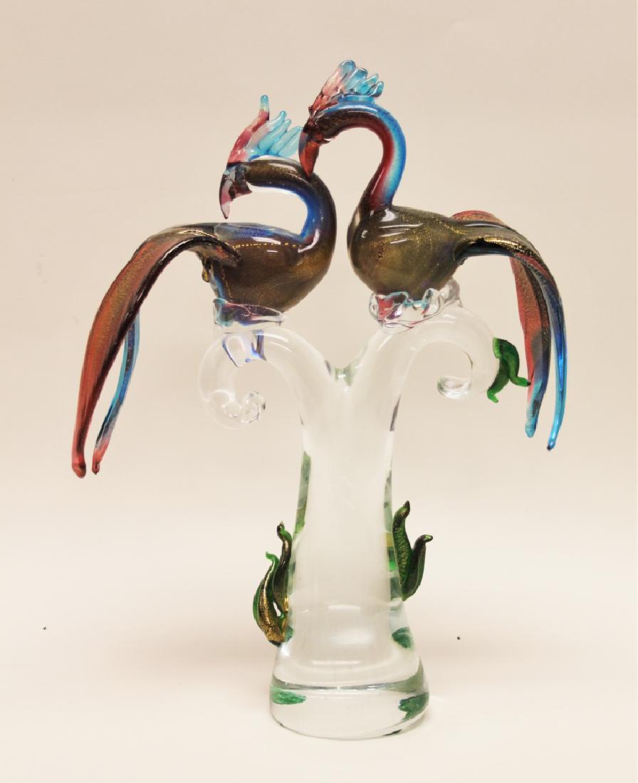 Barbini Bird Of Paradise Murano Glass Sculpture