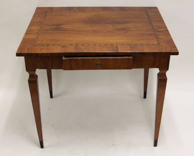 Antique Inlaid Italian? Game Table / Occasional Table