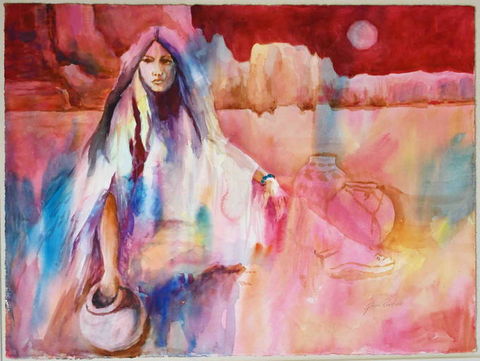 Gloria Redfield Riggs Usa 1928 2011 Watercolor