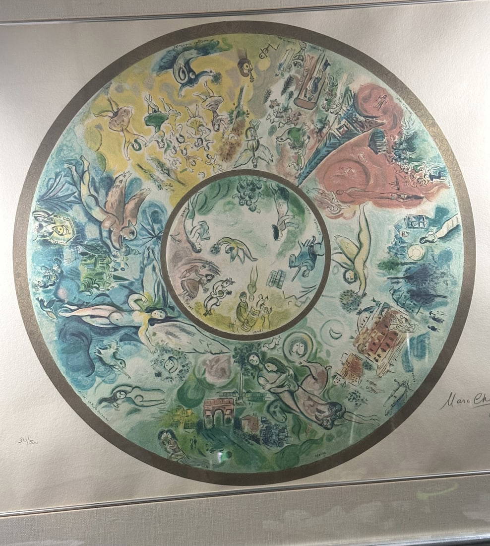 Marc Chagall "paris Opera Ceiling Le Art Litho Auction