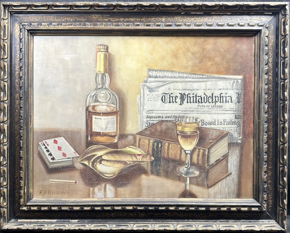 Frederick J. Brown (1945-2012) Oil On Canvas Still Life Of The ...