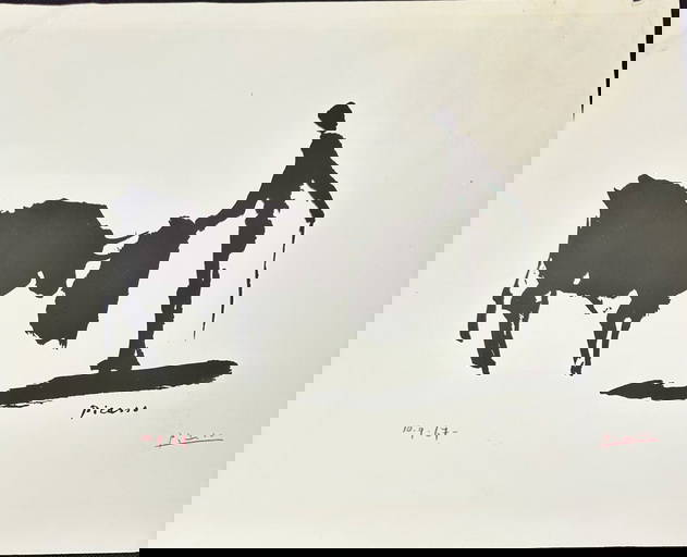 Pablo Picasso Lithograph, Titled "toro Y Toro", Signed In The Stone ...