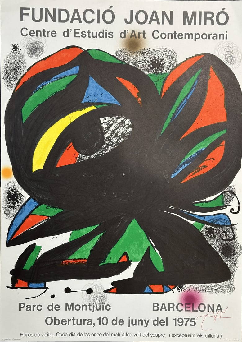 Joan Miro Original Poster Lithograph, Titled "fundacio Joan Miro Centre ...