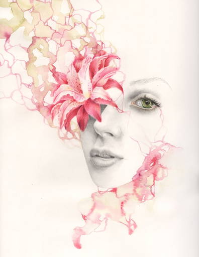 Erica Calardo Original Watercolor "in Bloom"
