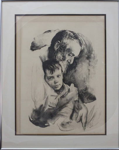 Sandu Liberman "Father & Son" Signed Lithograph - Jun 23, 2013 | Neely ...