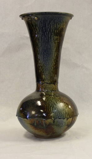 Massive Russell Kagan Signed Raku Pottery Vase