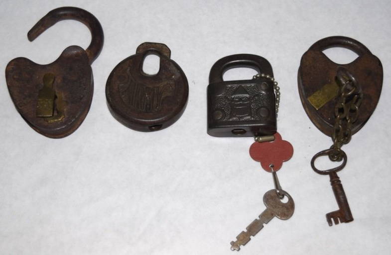 Civil War Era Padlocks, D.m. & Co Us Army Padlocks