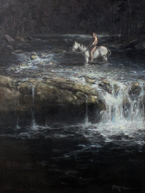Mike Larsen (b1945)Native American Indian Painting