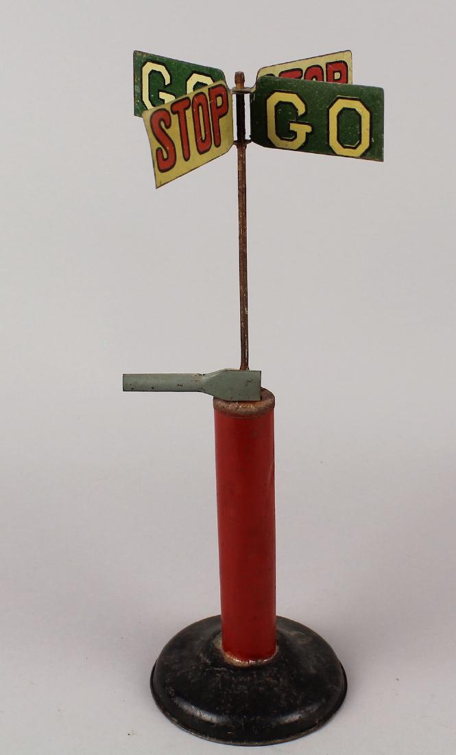 1920s Tin Stop Go Traffic Sign