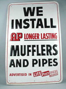 Ap Muffler Tin Sign