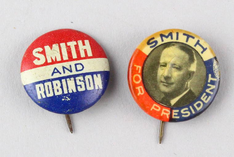 1928 Al Smith, Smith & Robinson Presidential Buttons
