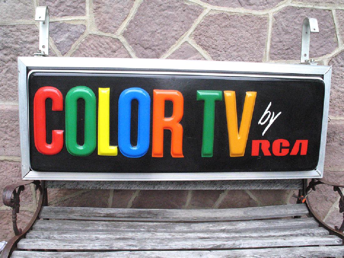 RCA 1960 Color TV Dealer Light Up Sign