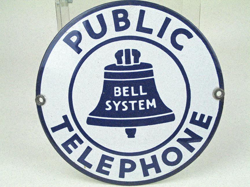 Bell Telephone Porcelain Public Telephone Sign - Nov 09, 2019 ...