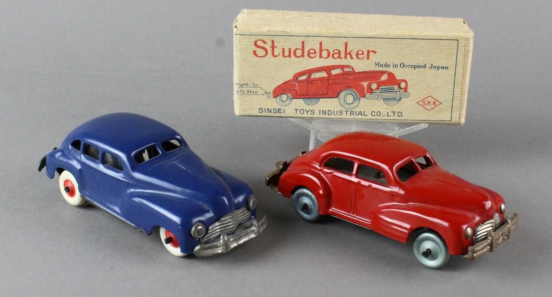 Occupied Japan Tin Wind Up Cars With Box