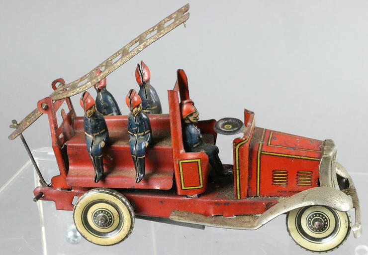 Fischer German Penny Toy Fire Truck