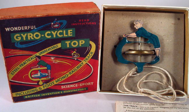Uk (england) "gyro Cycle Top" Mono Railway &box