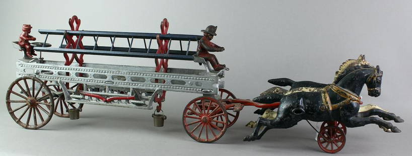 Large Hubley Horse Drawn Ladder Wagon