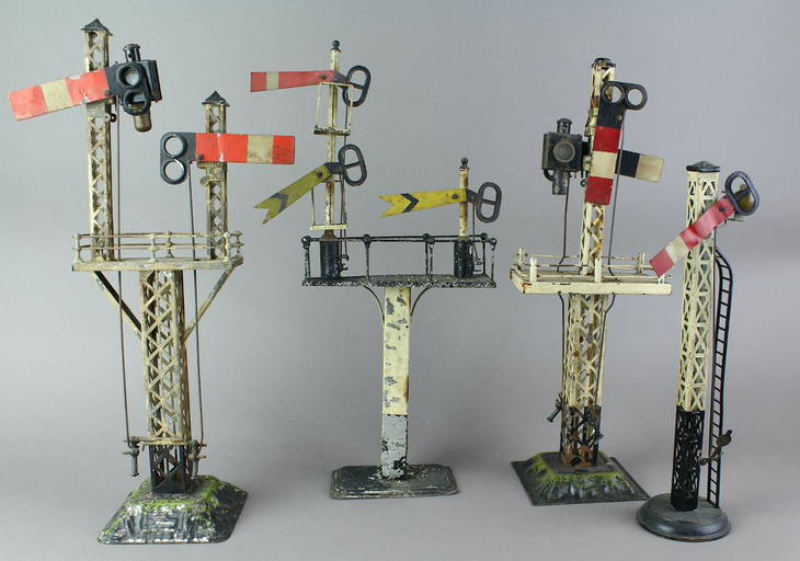 1900s Bing German Train Large Semaphore Signals
