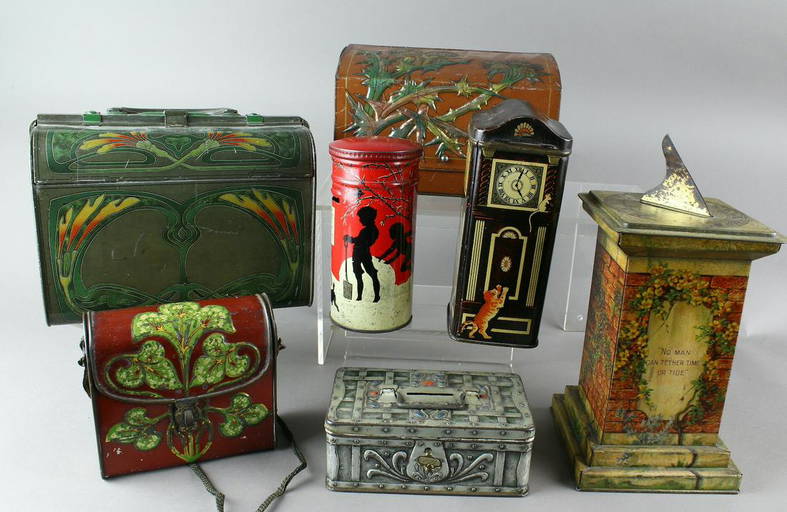 1900s Biscuit Tin Collection Arts & Crafts/Nouveau (#0290) on Mar 03 ...